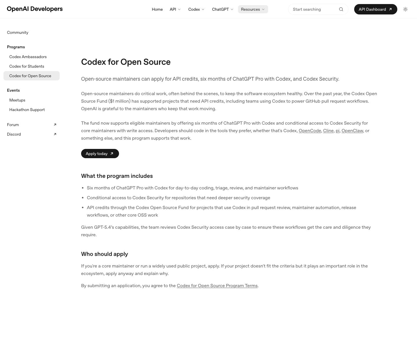 如何免费申请 ChatGPT Pro：OpenAI Codex for Open Source 开源计划指南 – silenceper